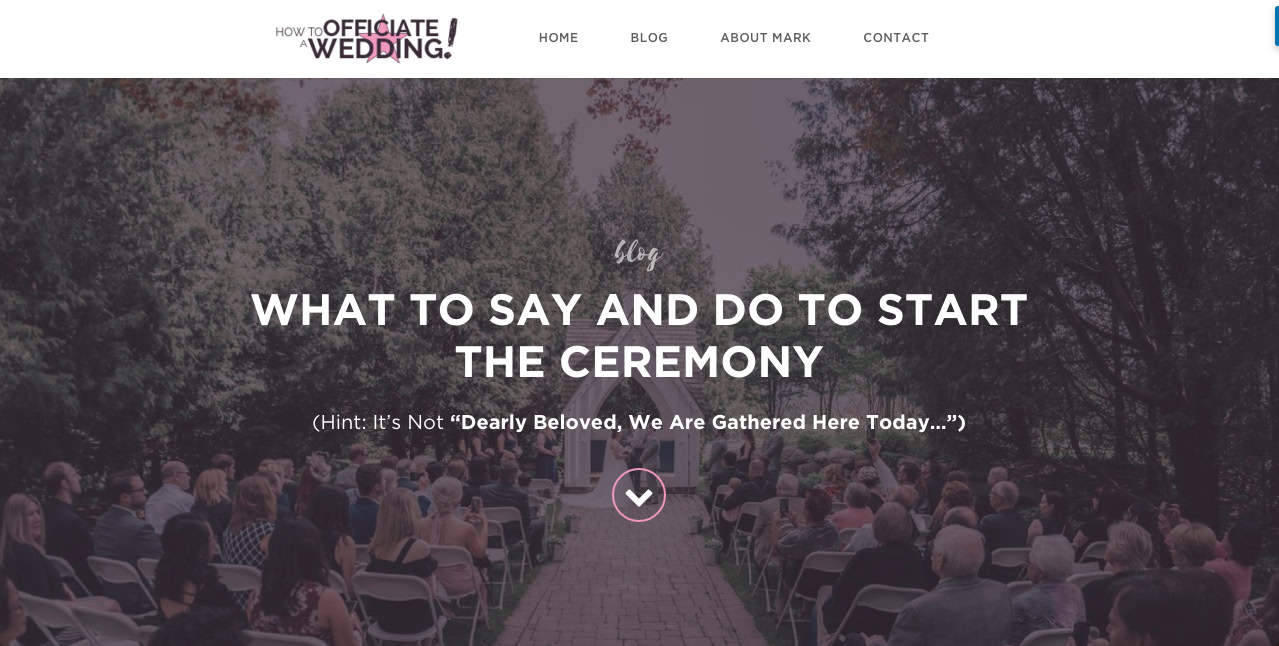 What to Do and Say to Start the Ceremony ⋆ Unboring!Wedding